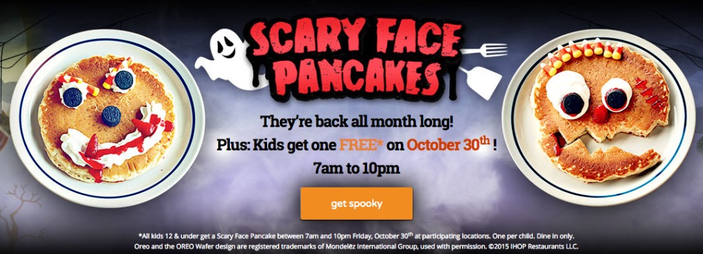 FREE Scary Face Pancakes at IHOP - Round the Rock