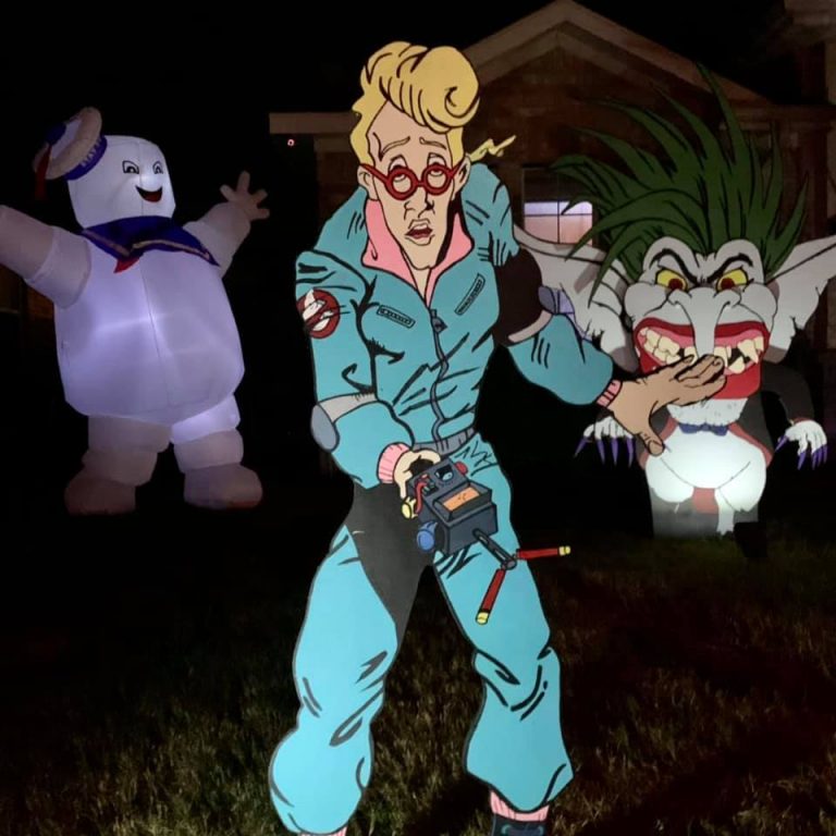 Ghostbusters-themed Halloween Display in Round Rock - Round the Rock