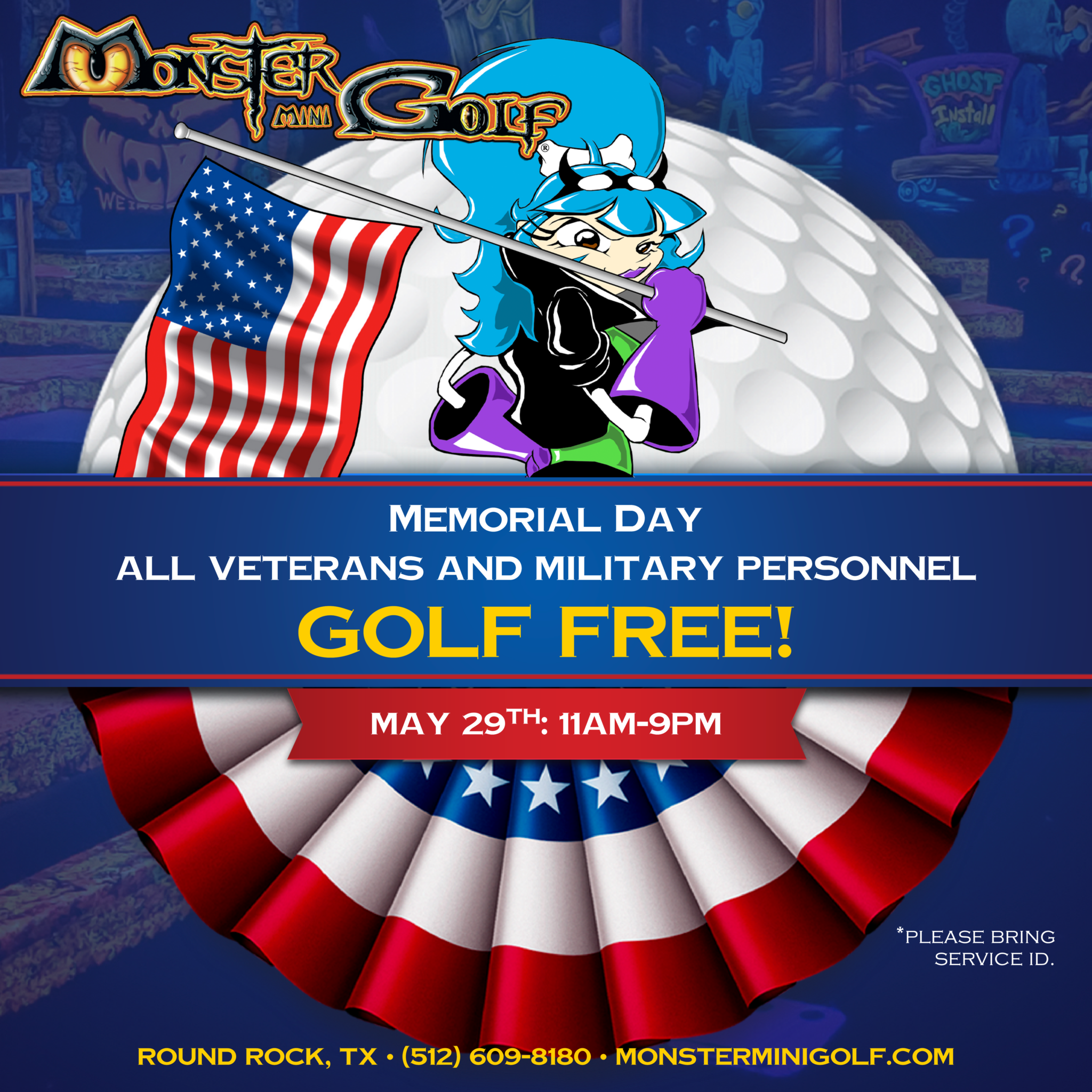 Memorial Day Weekend at Monster Mini Golf - Round the Rock