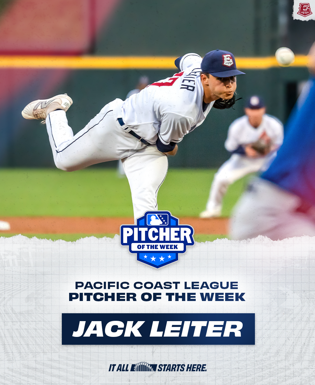 Round Rock Express' Leiter Earns First League Honor of the Season ...