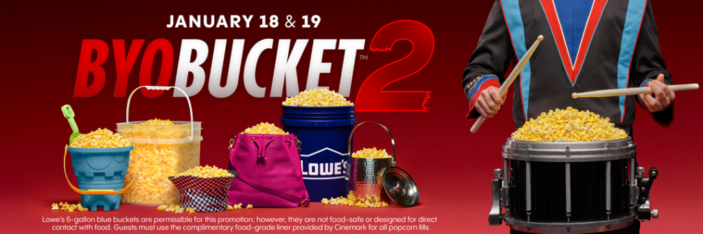 National Popcorn Day @ Cinemark Theatres = BYOB(ucket) - Round the Rock